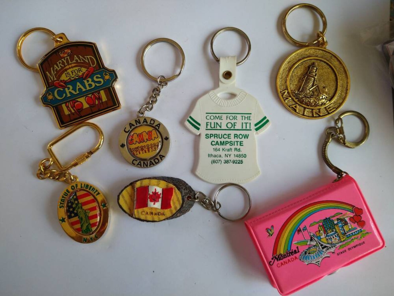 Vintage Keychains Souvenir State Maryland Maine Canada NY Statue ...