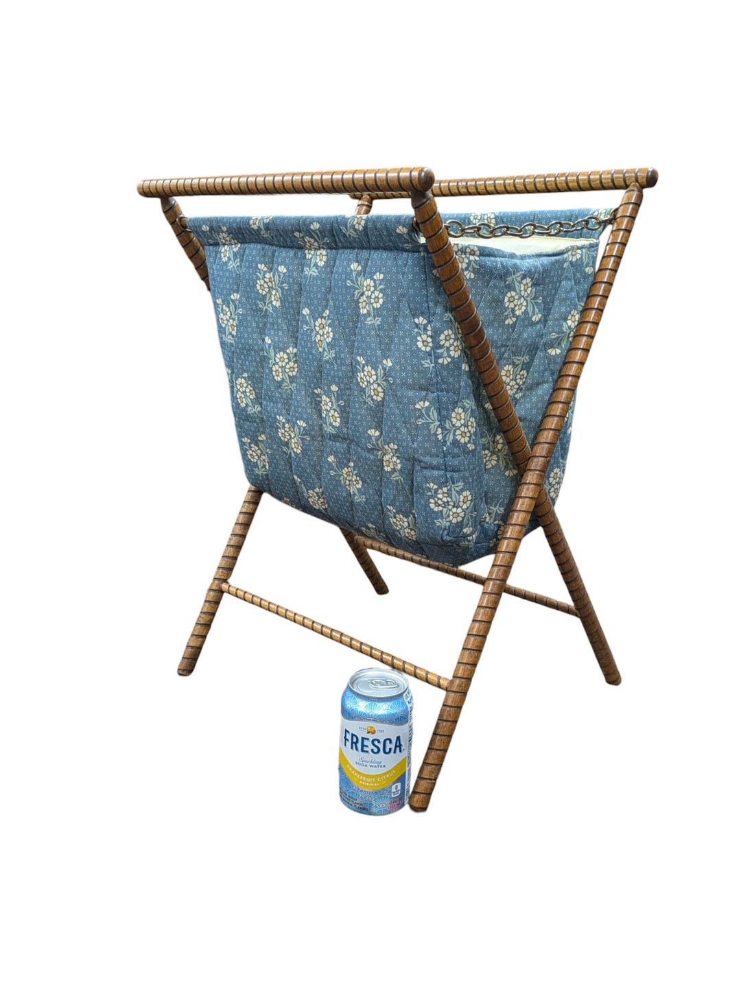 Vintage Kitting Stand Tall Folding Sewing Portable Yarn Storage Tote ...