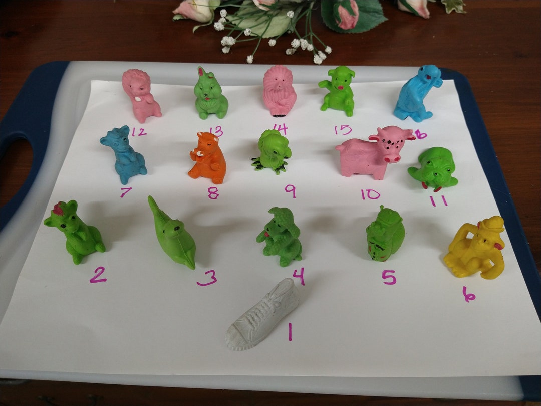 Vintage Rubber Eraser Choice Diener Animals Pencil Lead Eraser Itty ...