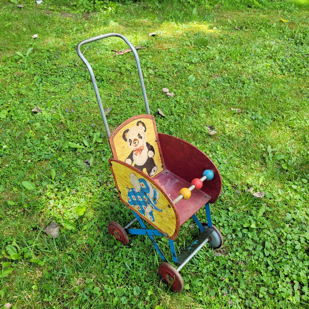 Vintage Toy Stroller Doll Gong Bell Co. Connecticut Kids Pretend Play ...