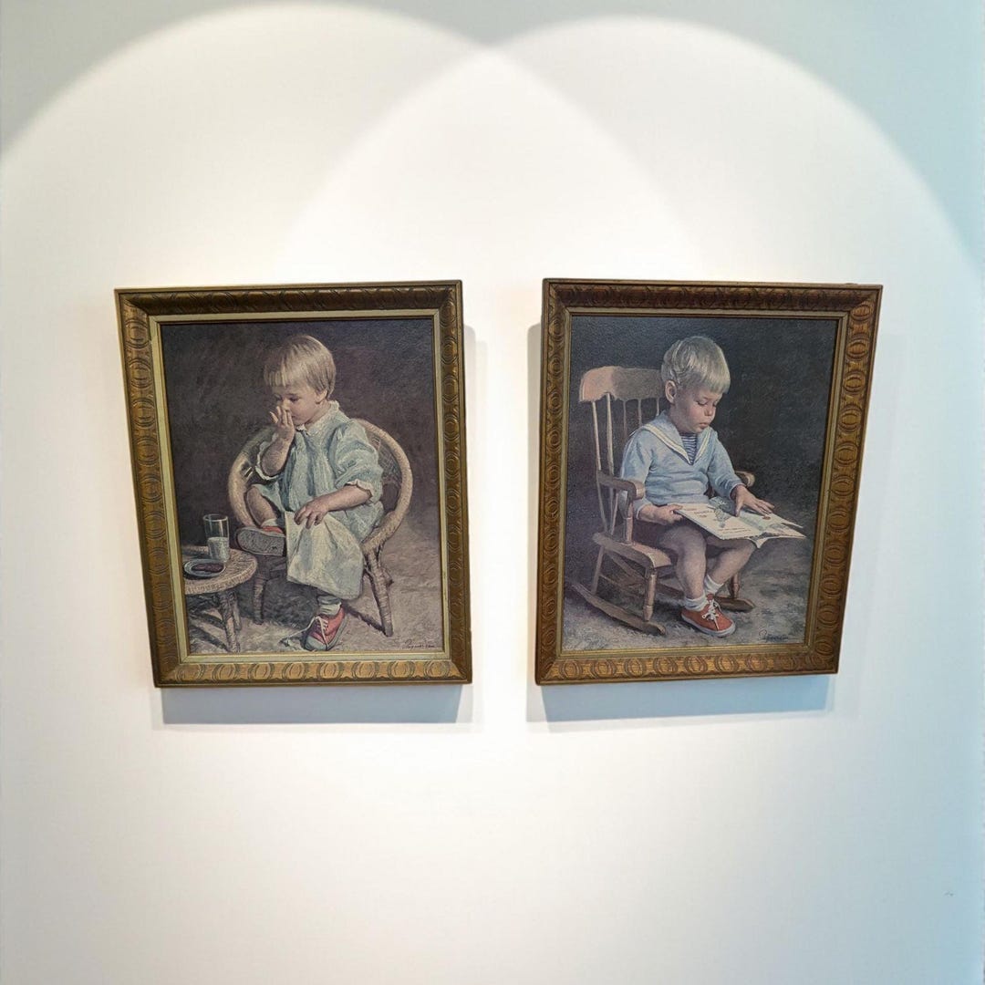 Vintage James Ingwersen Framed Prints • Gretchen and Gary, MCM Wall Art ...