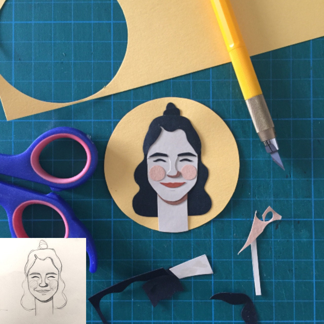 Personalised Papercut Single Portrait - Etsy