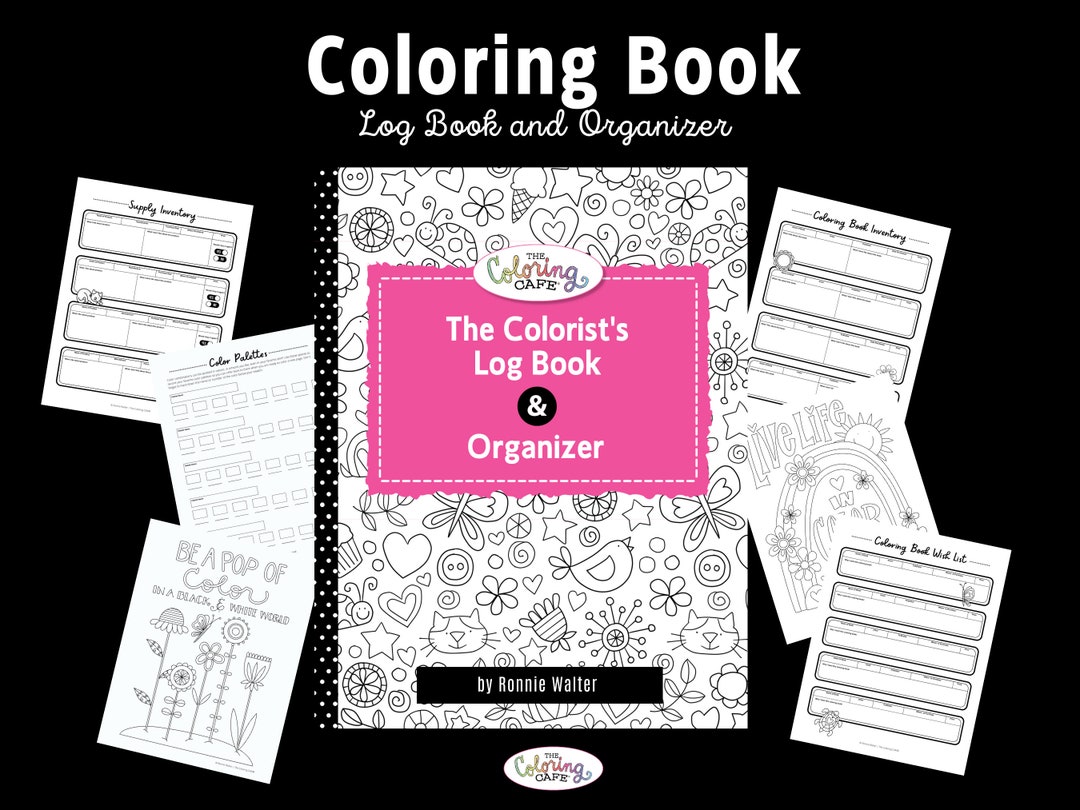 Coloring Book Log Book and Organizer-instant Download for Print-keep ...