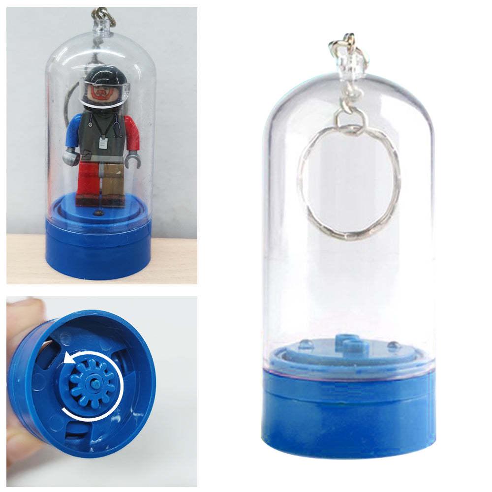 Minifigs Keychain Display Case Building Blocks Models Toy Keyring - Etsy