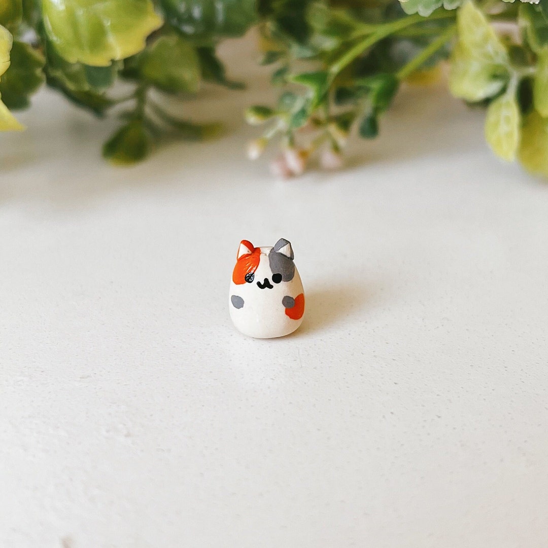 Handmade Calico Cat Polymer Clay Buddy Miniature Hand Painted Desk ...