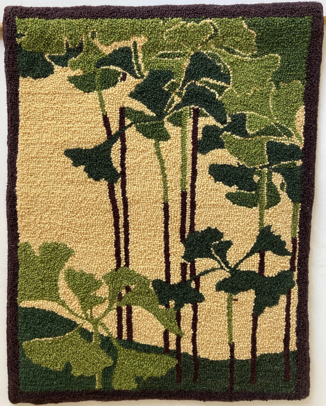 Hand-hooked Rug "gingko" - Etsy