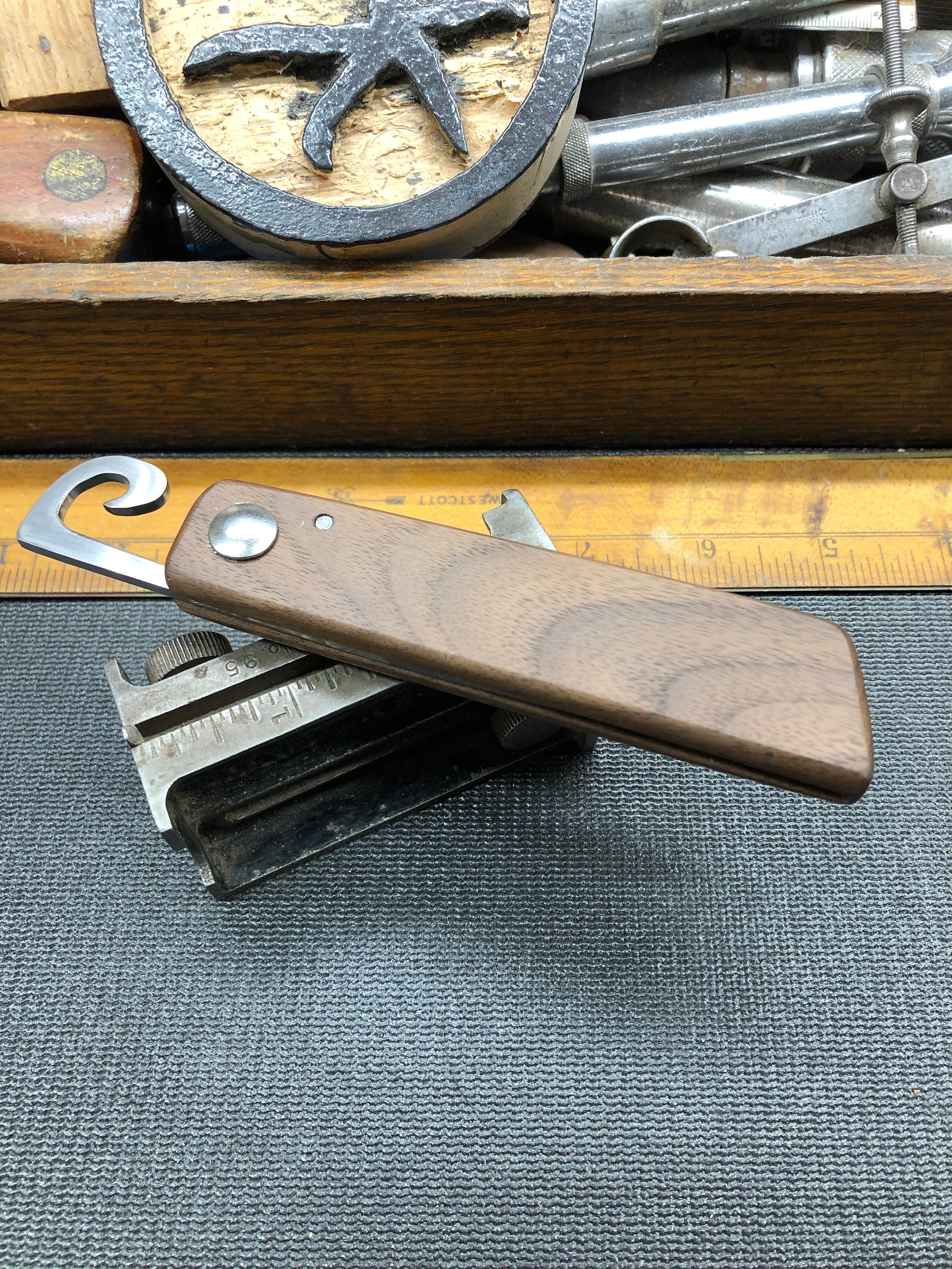 Friction Folder Handmade Forged High Carbon Steel Folding Knife - Etsy