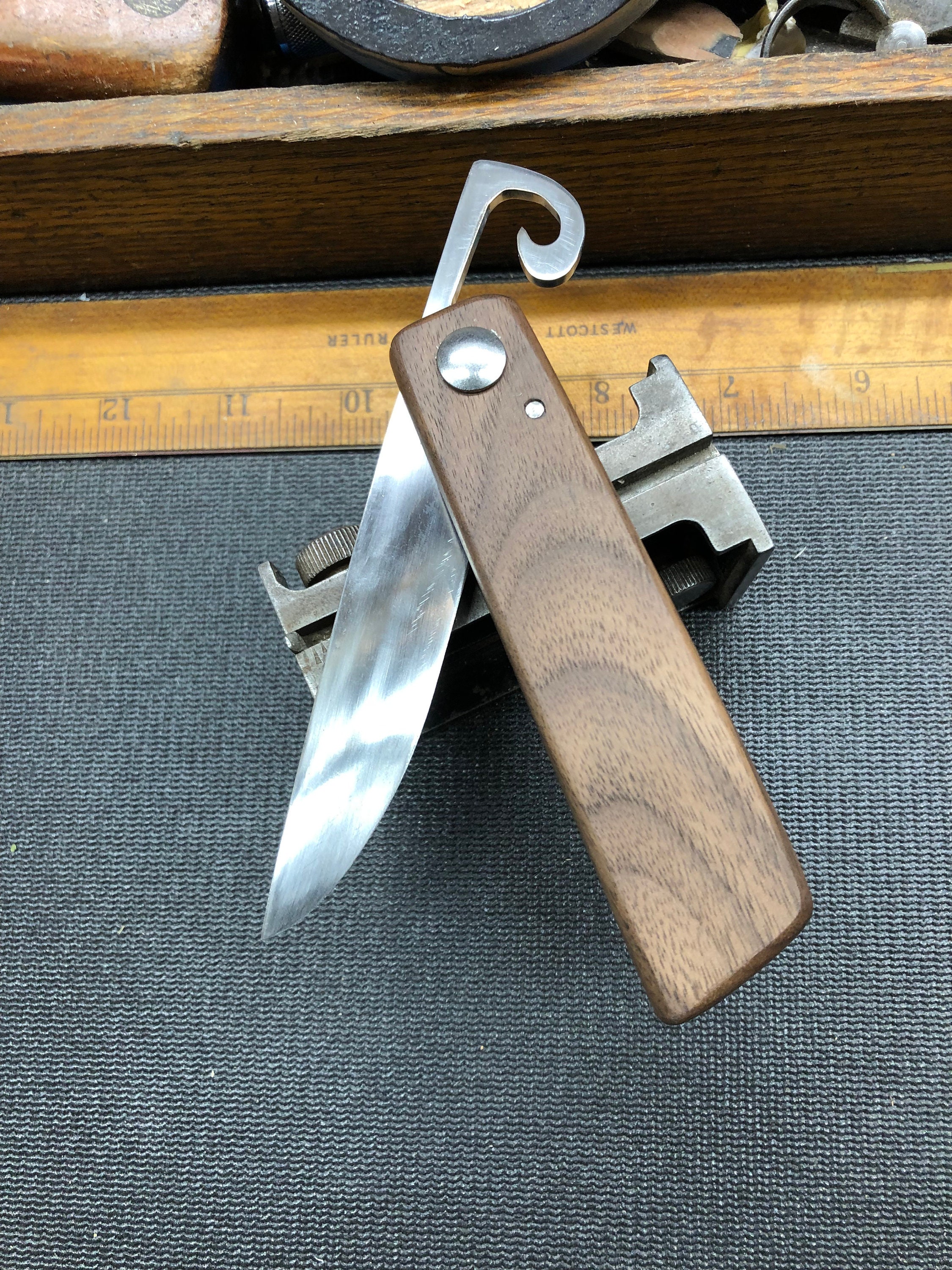 Friction Folder Handmade Forged High Carbon Steel Folding Knife - Etsy