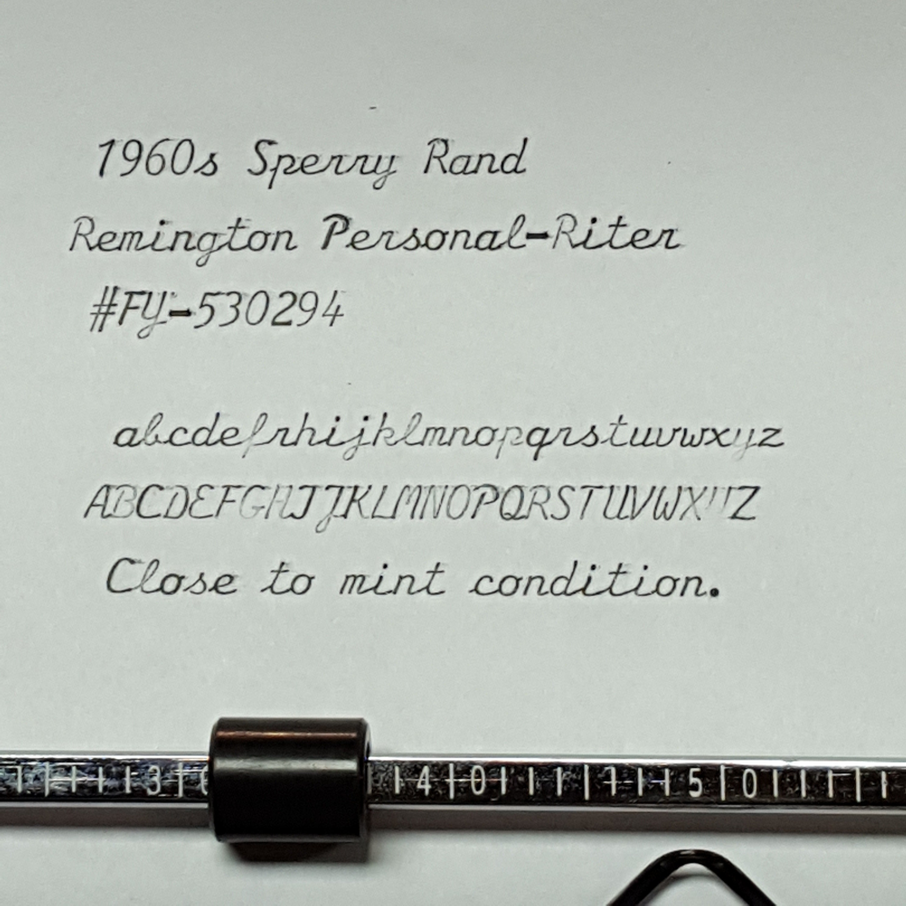 FREE SHIPPING 1967 CURSIVE Sperry Rand Remington Personal Riter ...