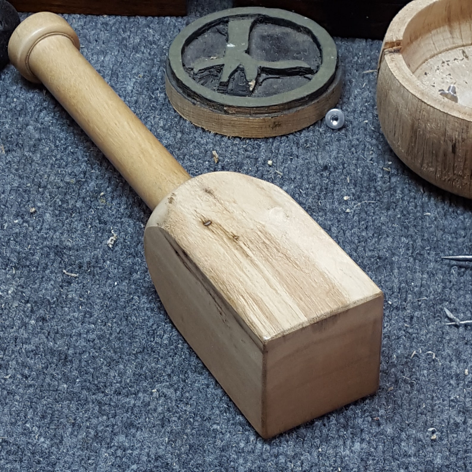 Handmade Wooden Mallet Carving Mallet Primitive Mallet | Etsy