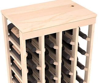 24 Bottle Table Top Wine Storage Rack Kit in Redwood. | Etsy