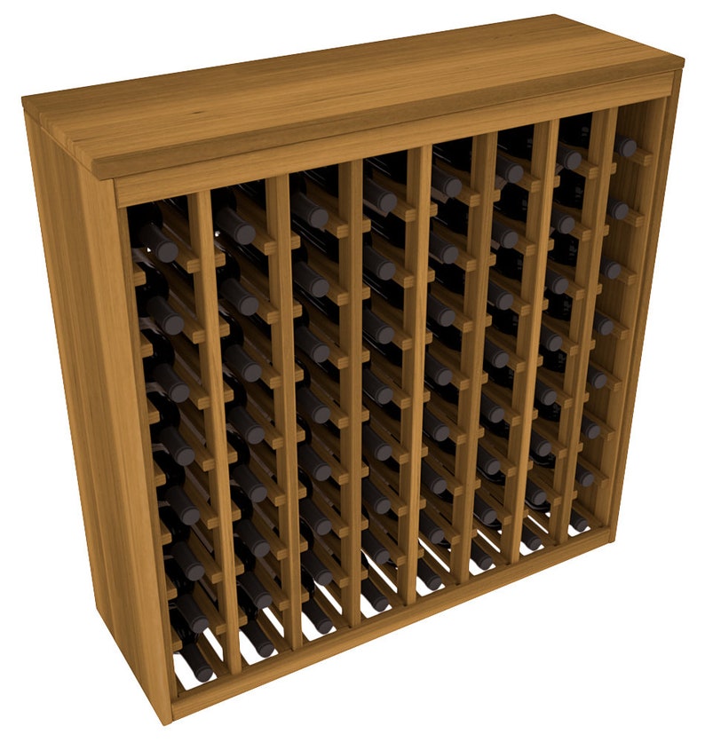 64 Bottle Cabinet Style Wine Storage Rack Kit in Redwood. - Etsy
