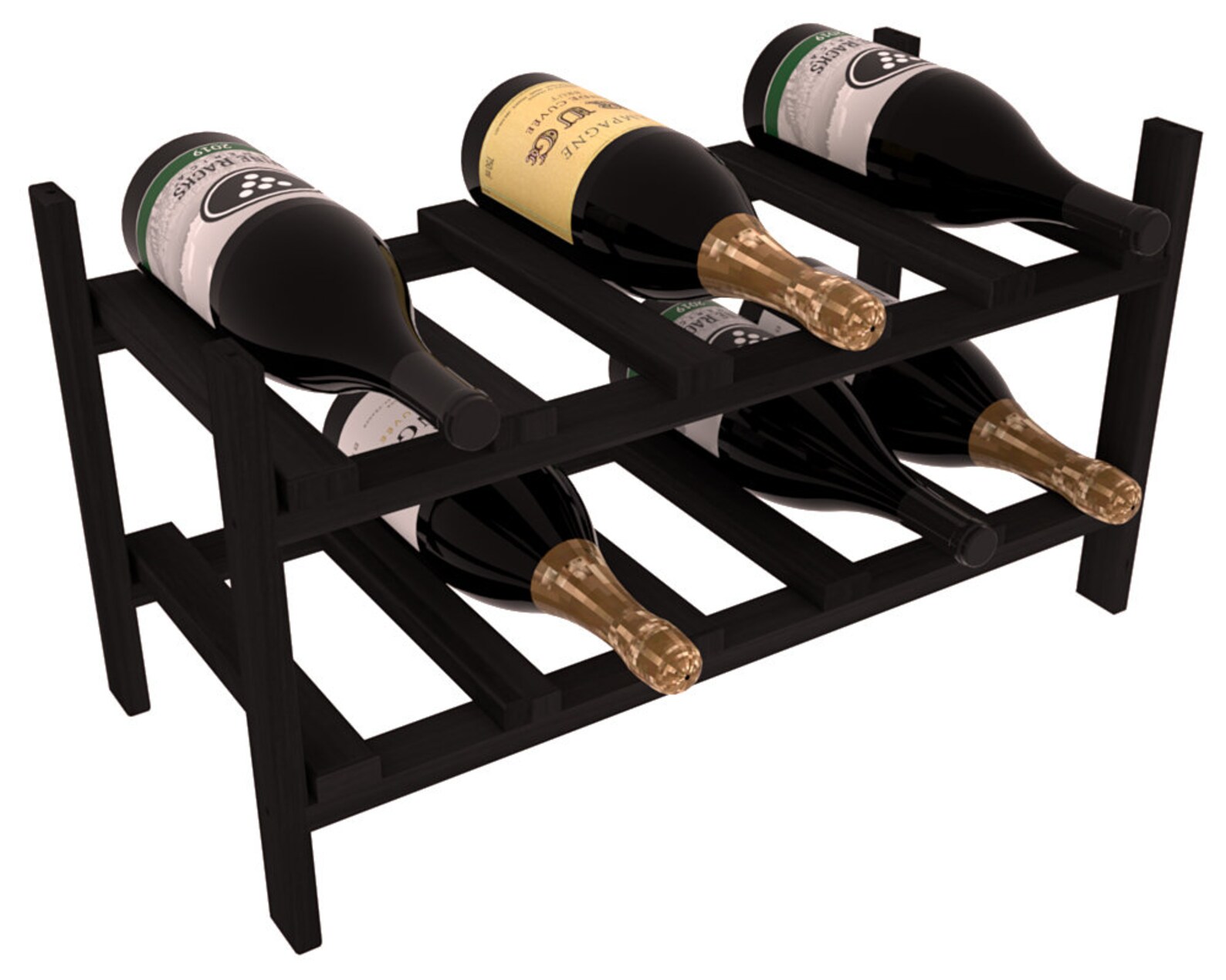 10 Bottle Magnum Stackable Wine Storage Rack Kit in Premium - Etsy