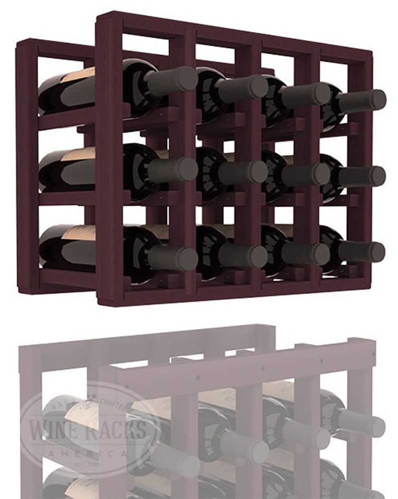 Handmade Wooden 12 Bottle Wine Shelving Rack in Premium - Etsy