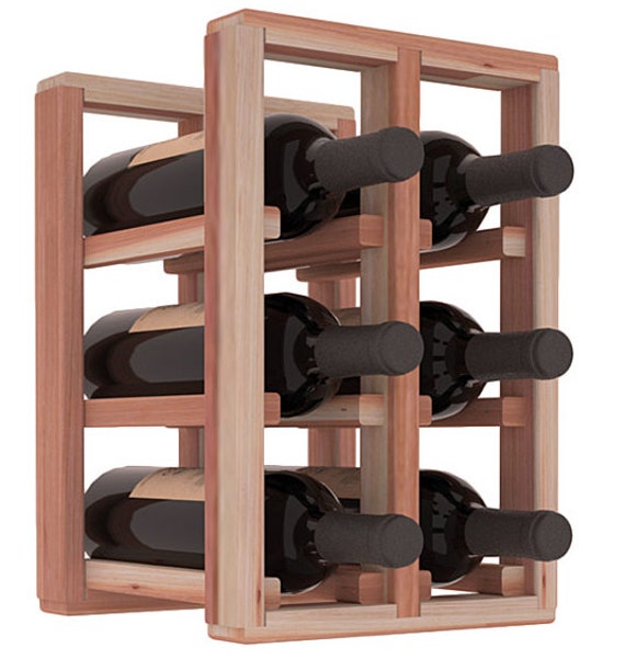 Home & Living 6 bottle wine rack Handmade with solid wood six pack wine ...