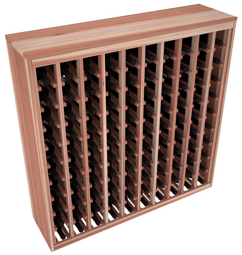 100 Bottle Cabinet Style Wine Storage Rack Kit in Redwood. - Etsy