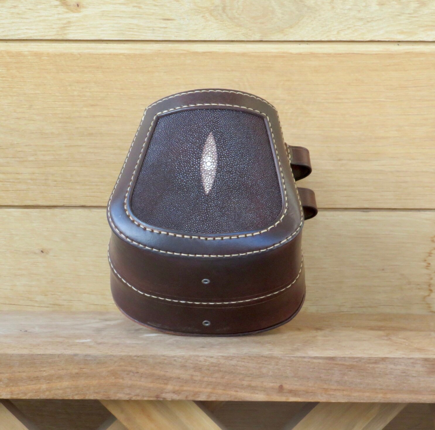 Leather Shell Pouch With Genuine Stingray Front Panel - Etsy