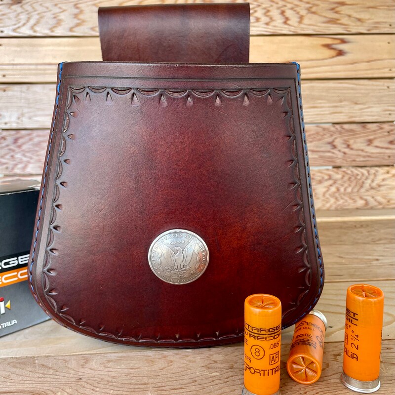 Leather Shell Pouch - Etsy