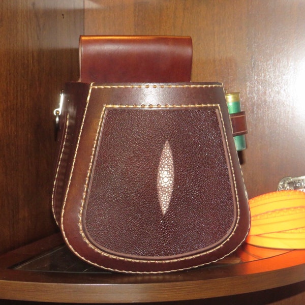 Leather Shell Pouch - Etsy