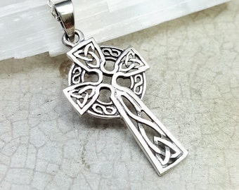 Moone Celtic Cross in Sterling Silver - Etsy