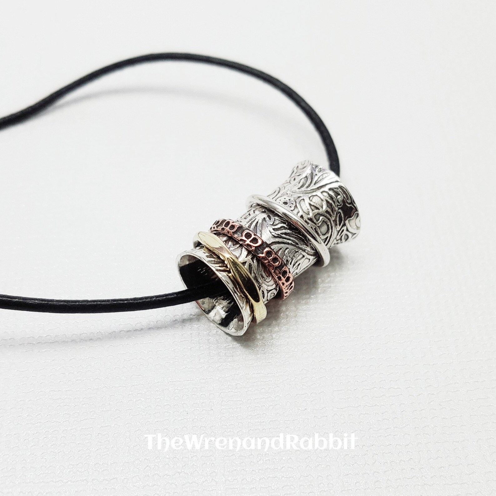 Sterling Spinner Necklace. Spinning Pendant. Meditation - Etsy