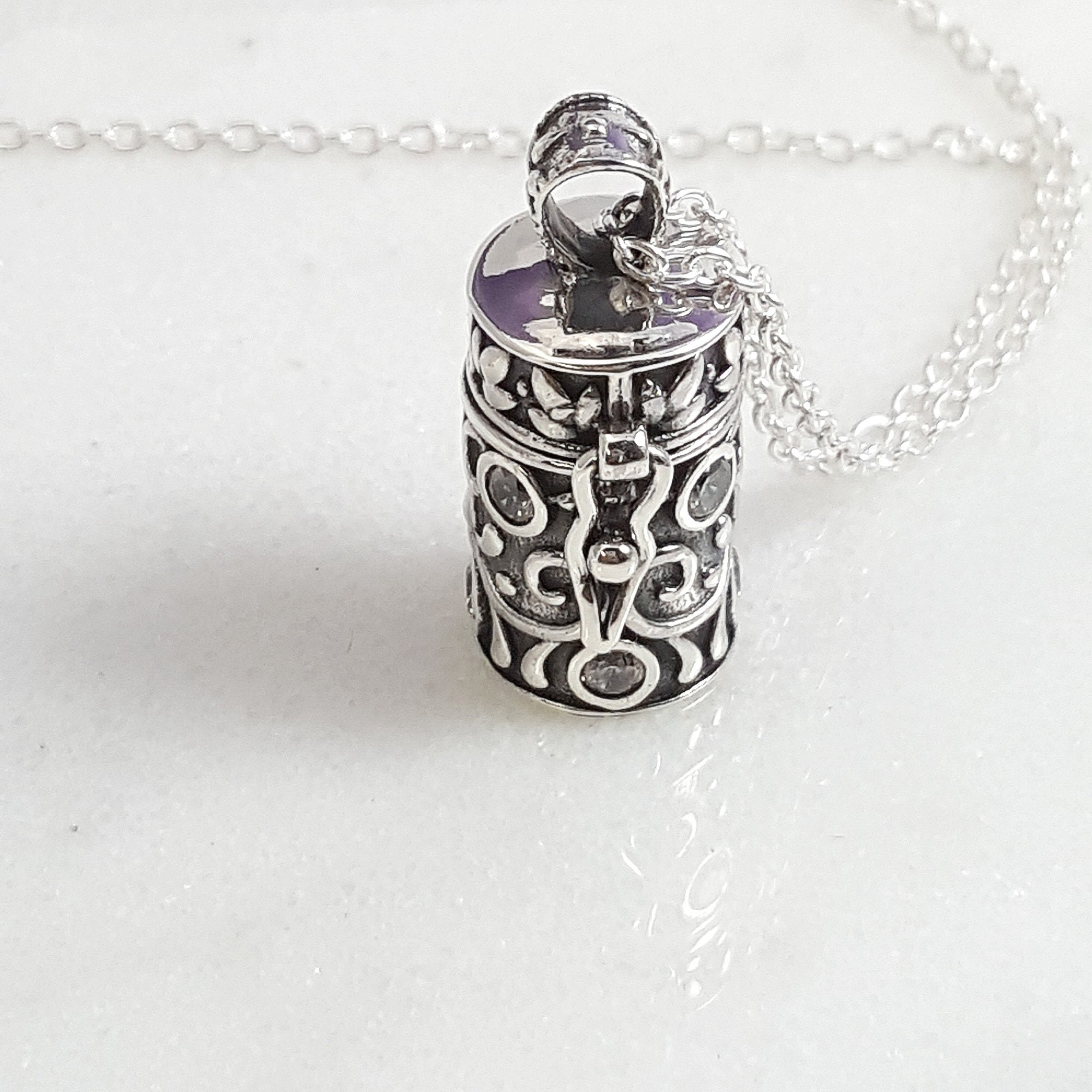 Secret stash necklace. solid sterling silver stash pendant. | Etsy