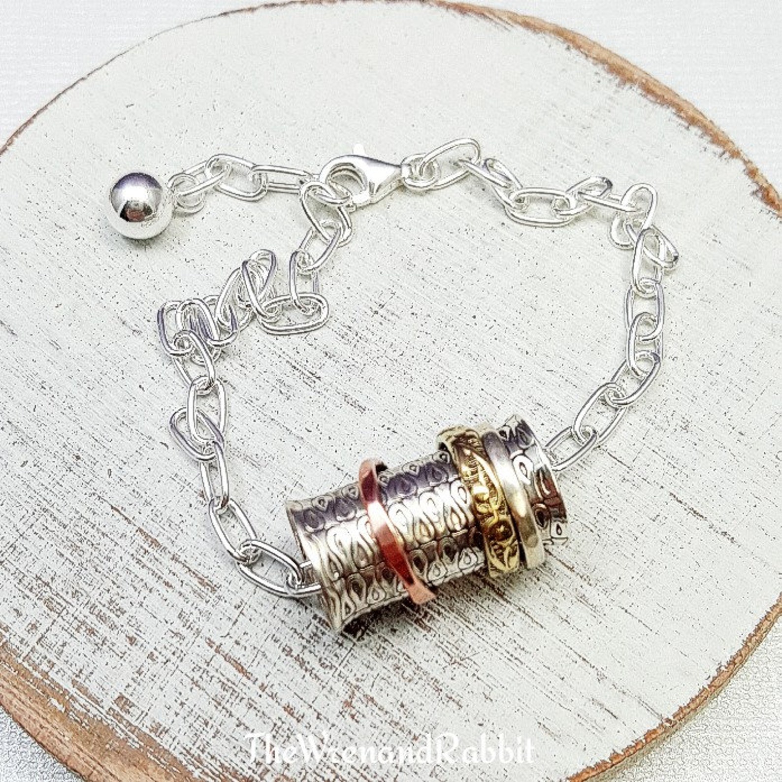 Sterling Spinner Necklace. Spinning Pendant. Meditation - Etsy