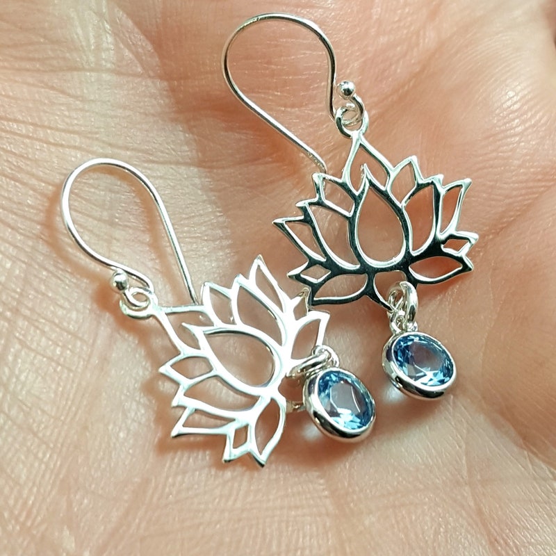Lotus Earrings - Etsy