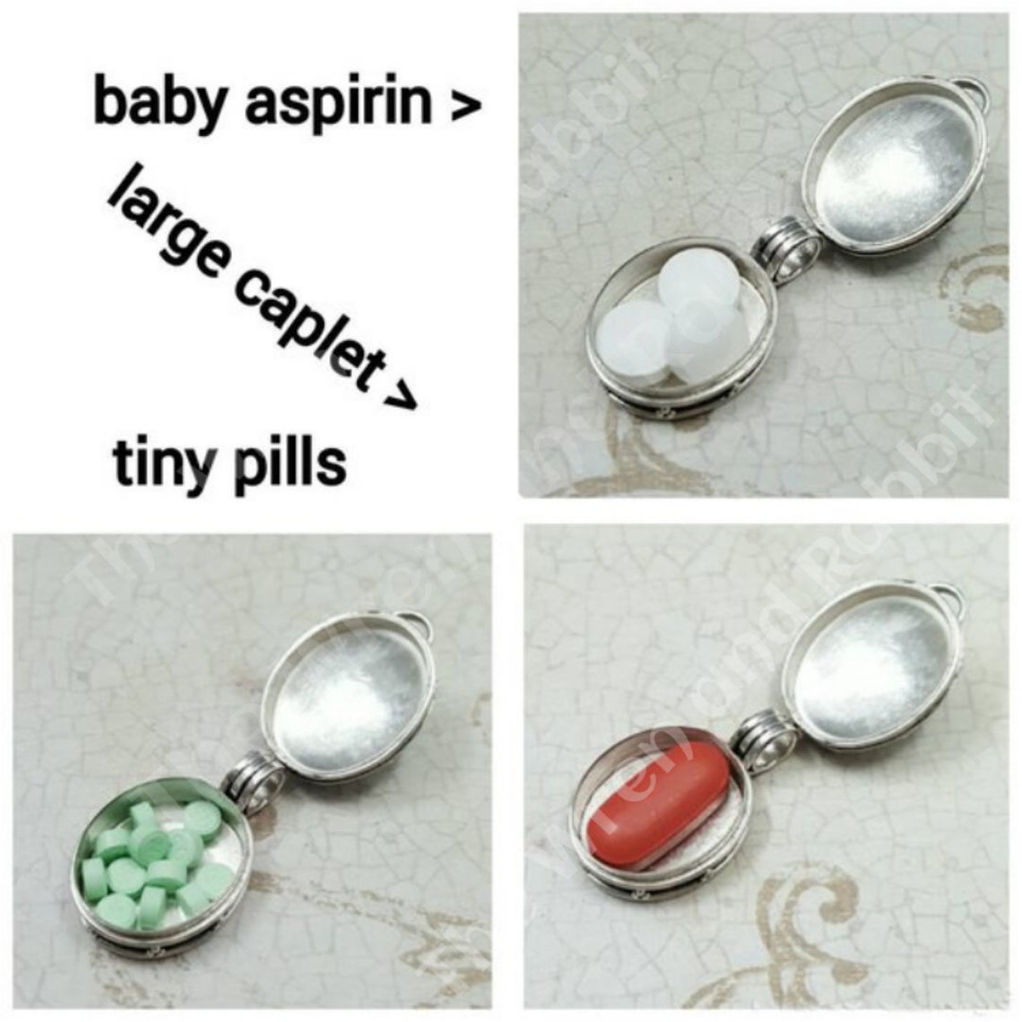 Pill Box Necklace. Secret Box Necklace. Locket Pendant. - Etsy