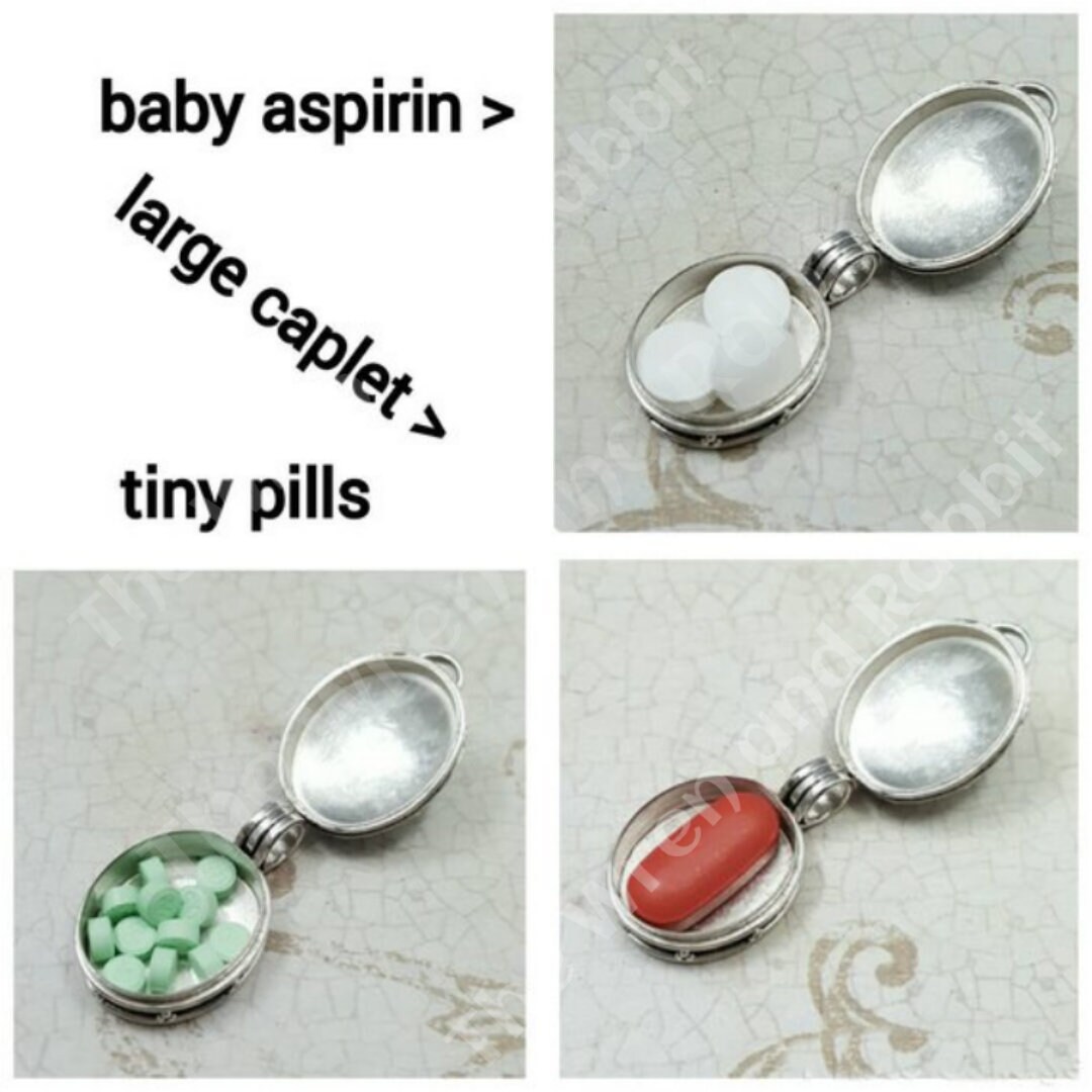 Pill Box Necklace. Secret Box Necklace. Locket Pendant. | Etsy