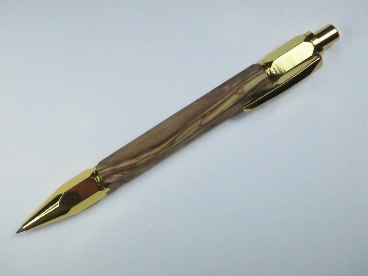 Hexagon Wooden Pencil, Handcraft From Holy-land Olive Wood #95 - Etsy