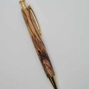 Olive Wooden Pen. Click Mechanism. code 24D - Etsy