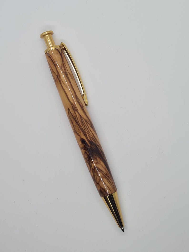 Olive Wooden Pen. Click Mechanism. code 24D - Etsy
