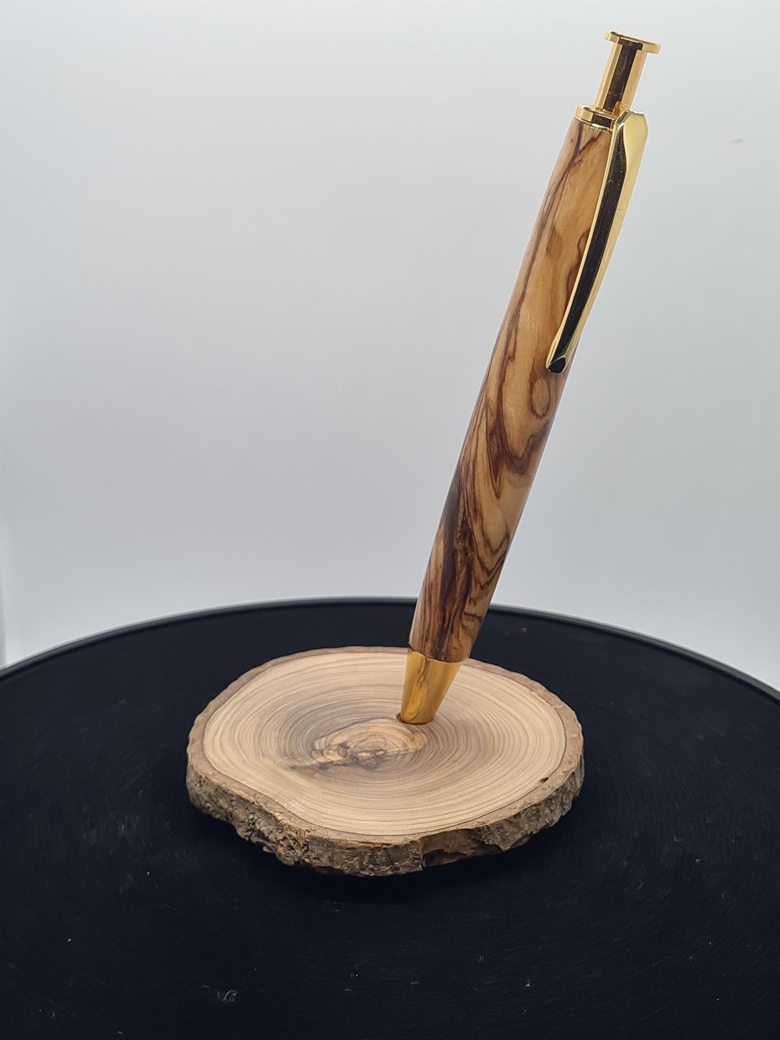 Olive Wooden Pen. Click Mechanism. code 24D - Etsy