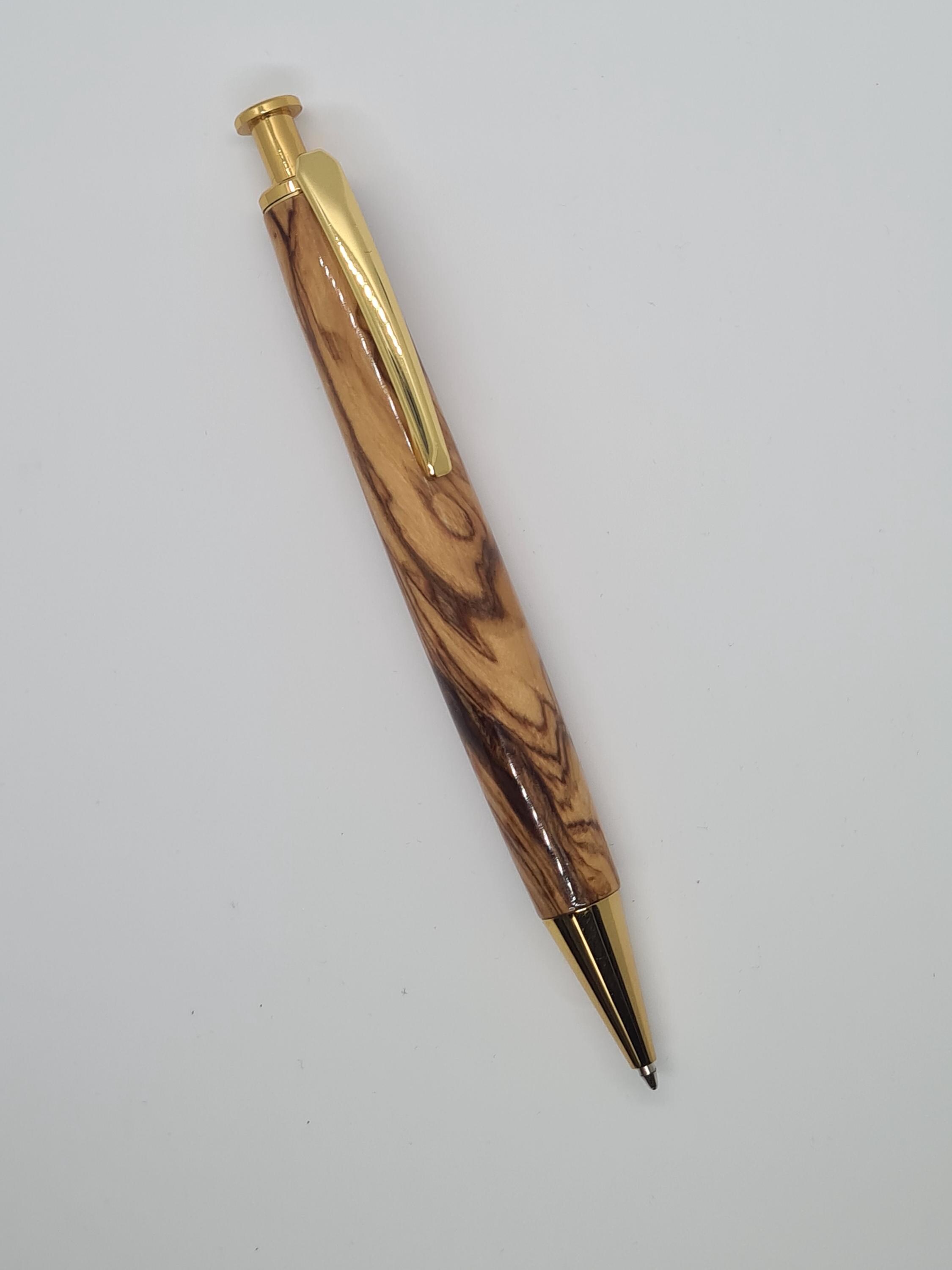 Olive Wooden Pen. Click Mechanism. code 24D - Etsy