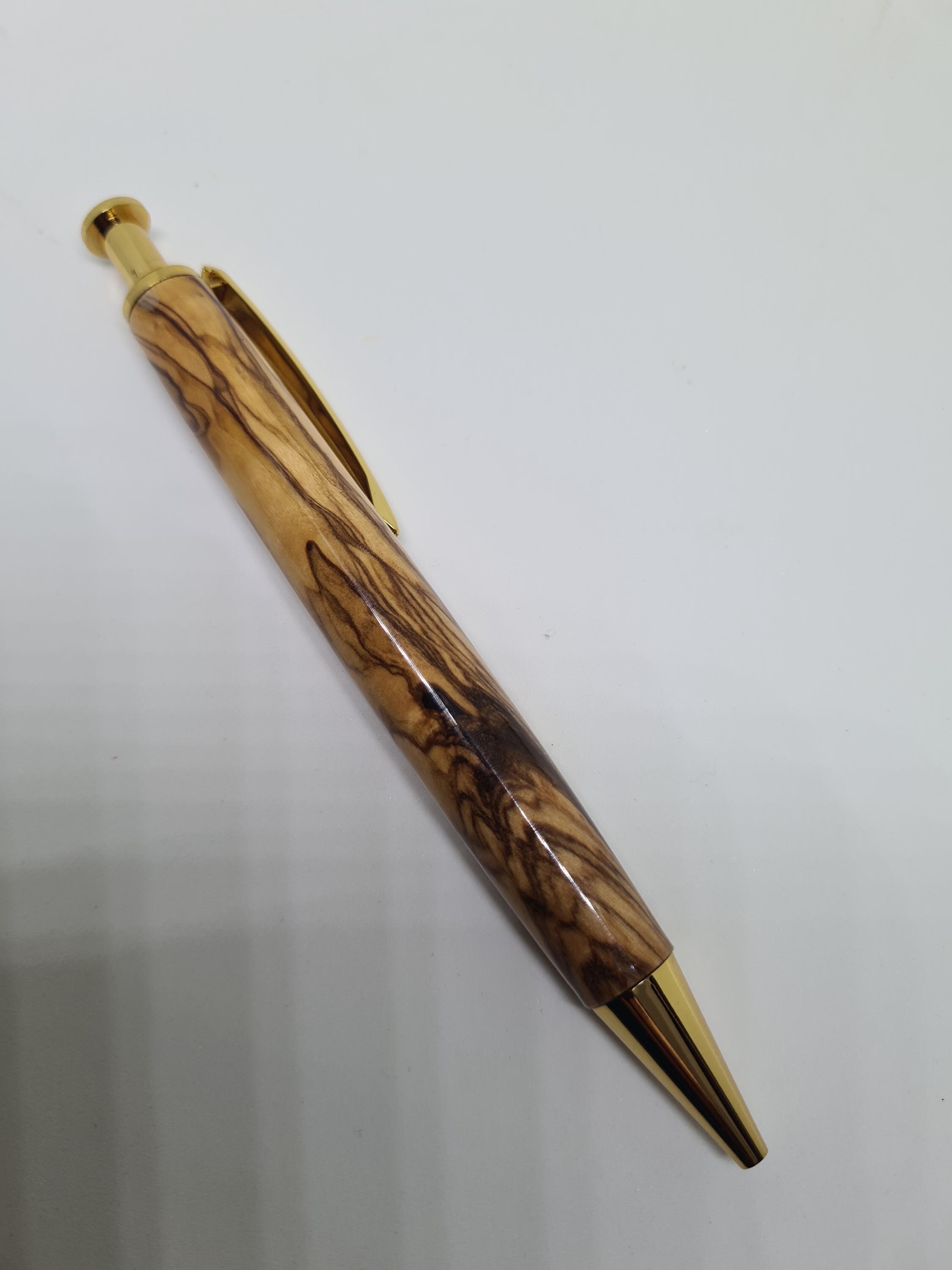 Olive Wooden Pen. Click Mechanism. code 24D - Etsy