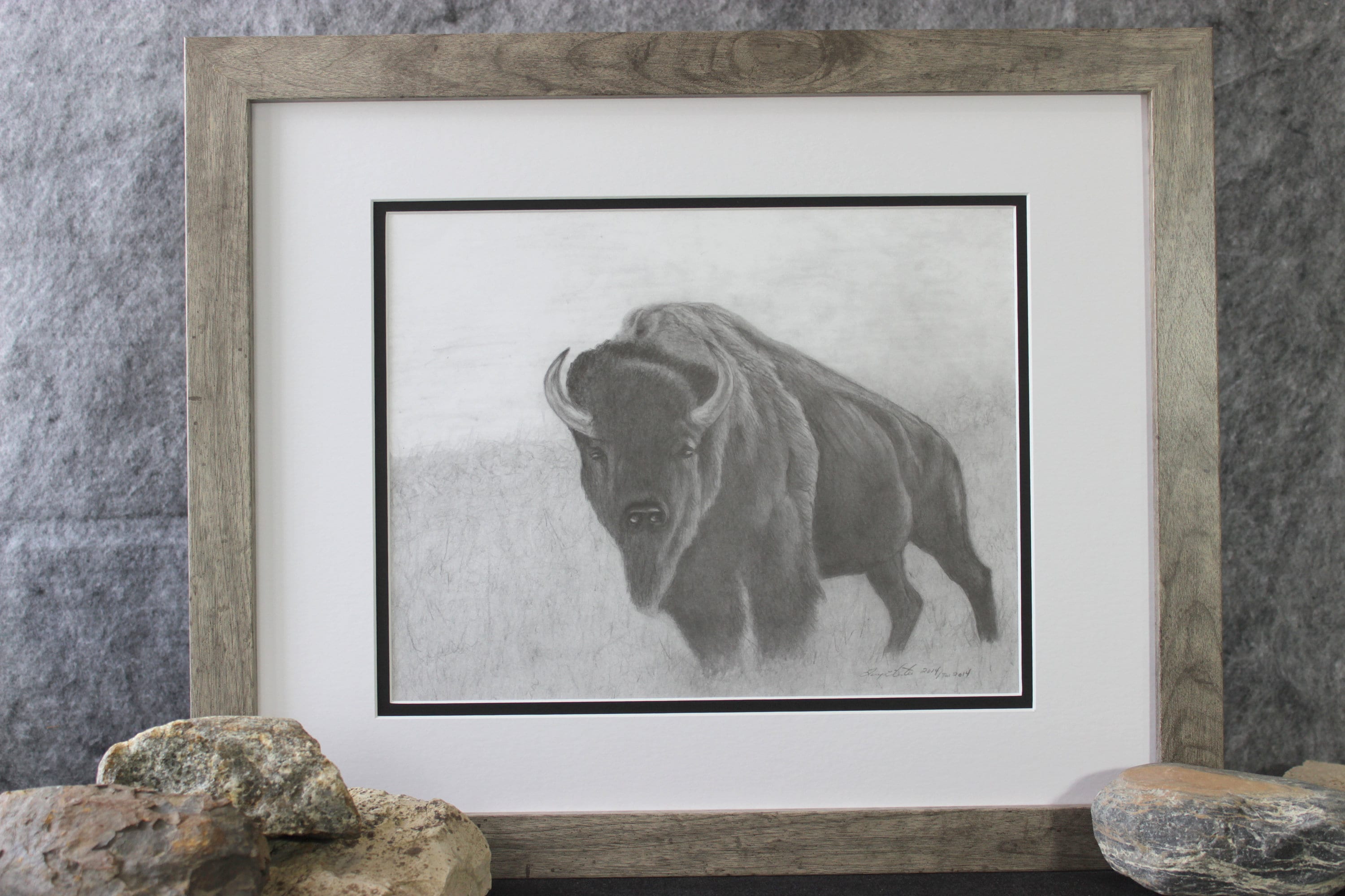 Plains Bison Pencil Print "plains Drifter", Graphite Animal Artist ...