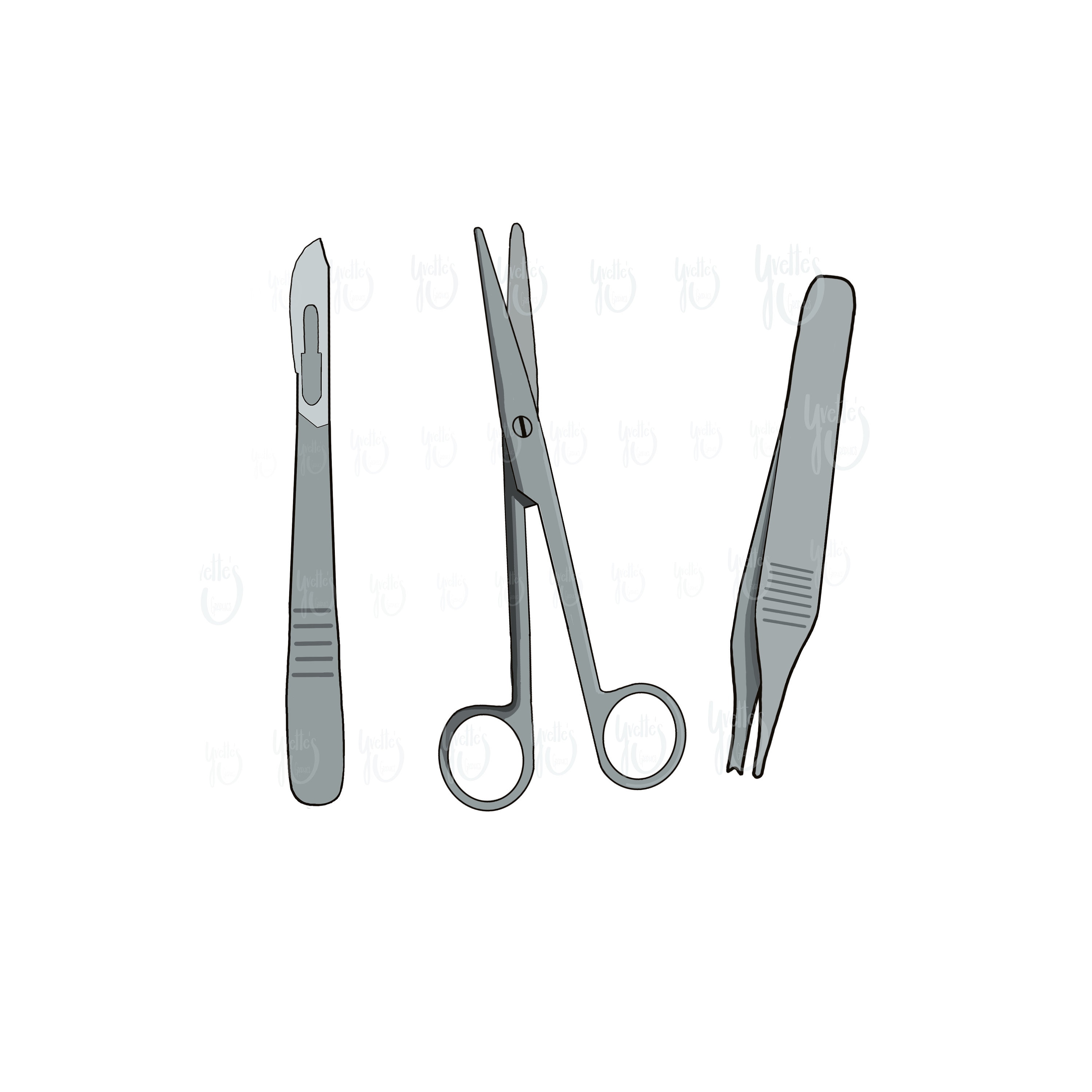 Surgery Instruments Digital Graphic - Etsy
