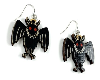 Mothman Earrings | Etsy