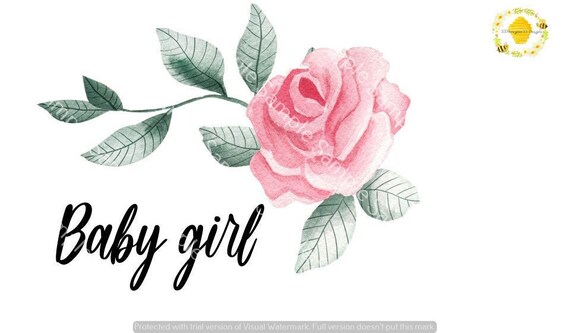 Baby Girl Rose Digital Download Clipart SVG PNG - Etsy