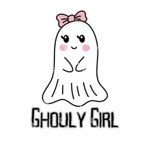 Ghouly Girl Cute Ghost SVG Design for Sublimation and Crafts Digital ...