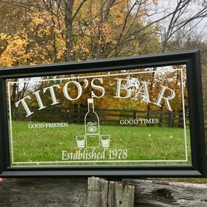 Custom Personalized Drinking Glass Bar Mirror|large Mirror|personalized ...