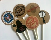 Personalized Spy Birthday Cupcake Toppers Cupcake Picks 007 | Etsy