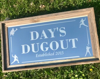 Baseball Dugout Sign - Etsy