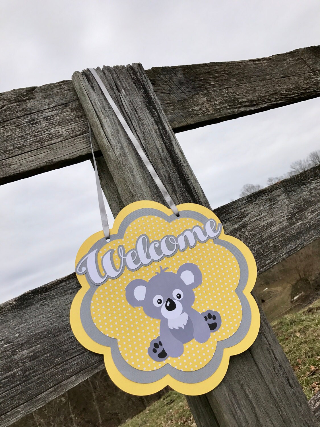 Adorable Koala Baby Shower Banner Welcome Baby, It's A Boy, It's A Girl ...