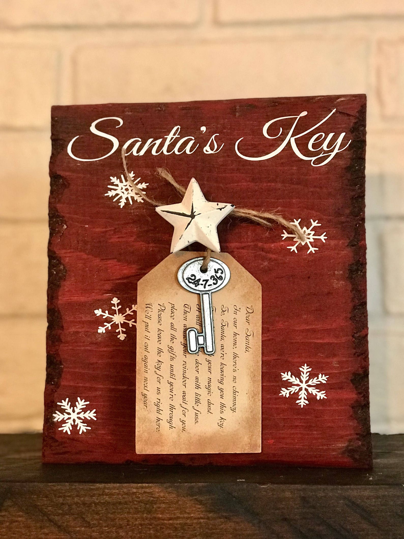 Santa Magic Key Sign Santa's Magic Key Sign Christmas - Etsy