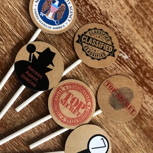 Personalized Spy Birthday Cupcake Toppers, Cupcake Picks, 007 Birthday ...