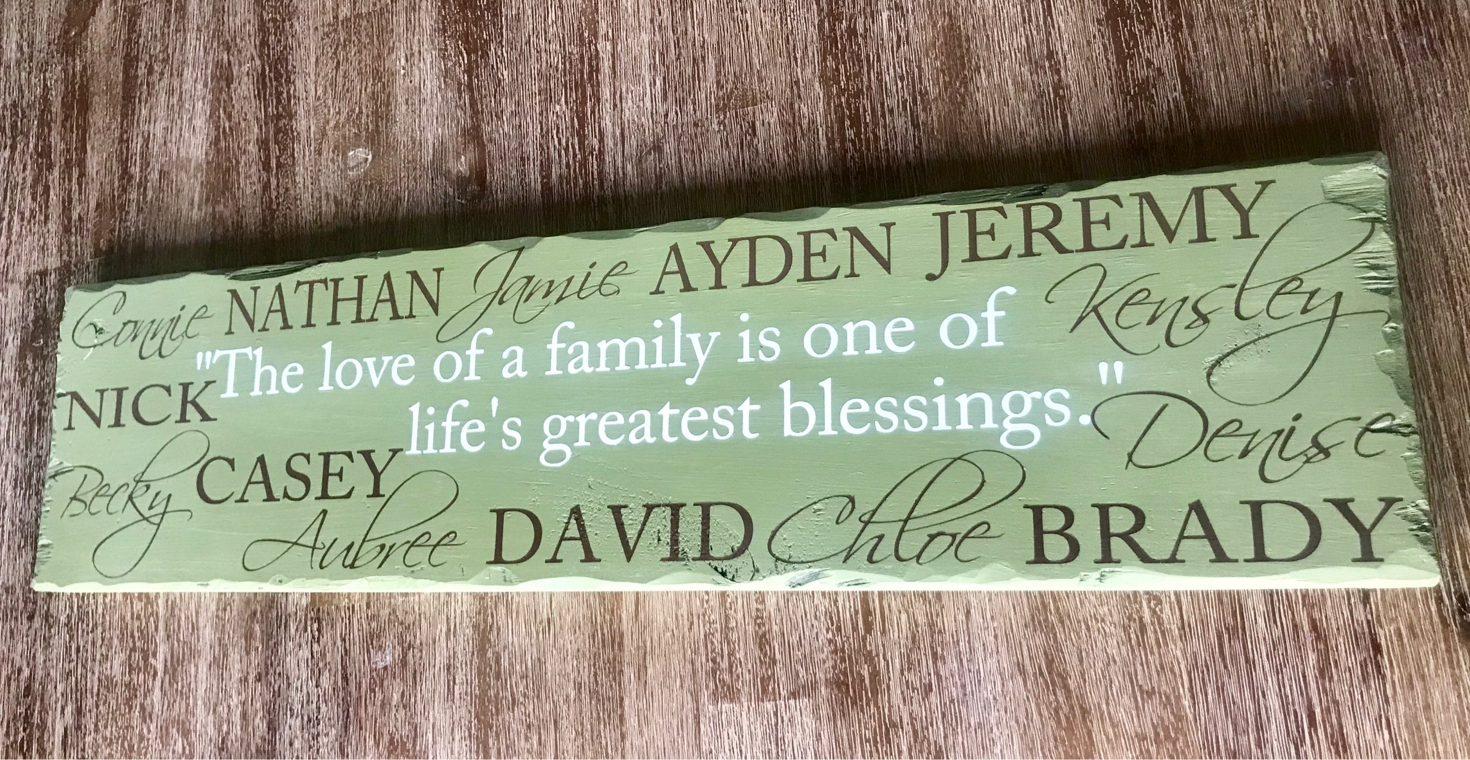 Personalized Stained or Painted Distressed Hanging Rustic Blended ...