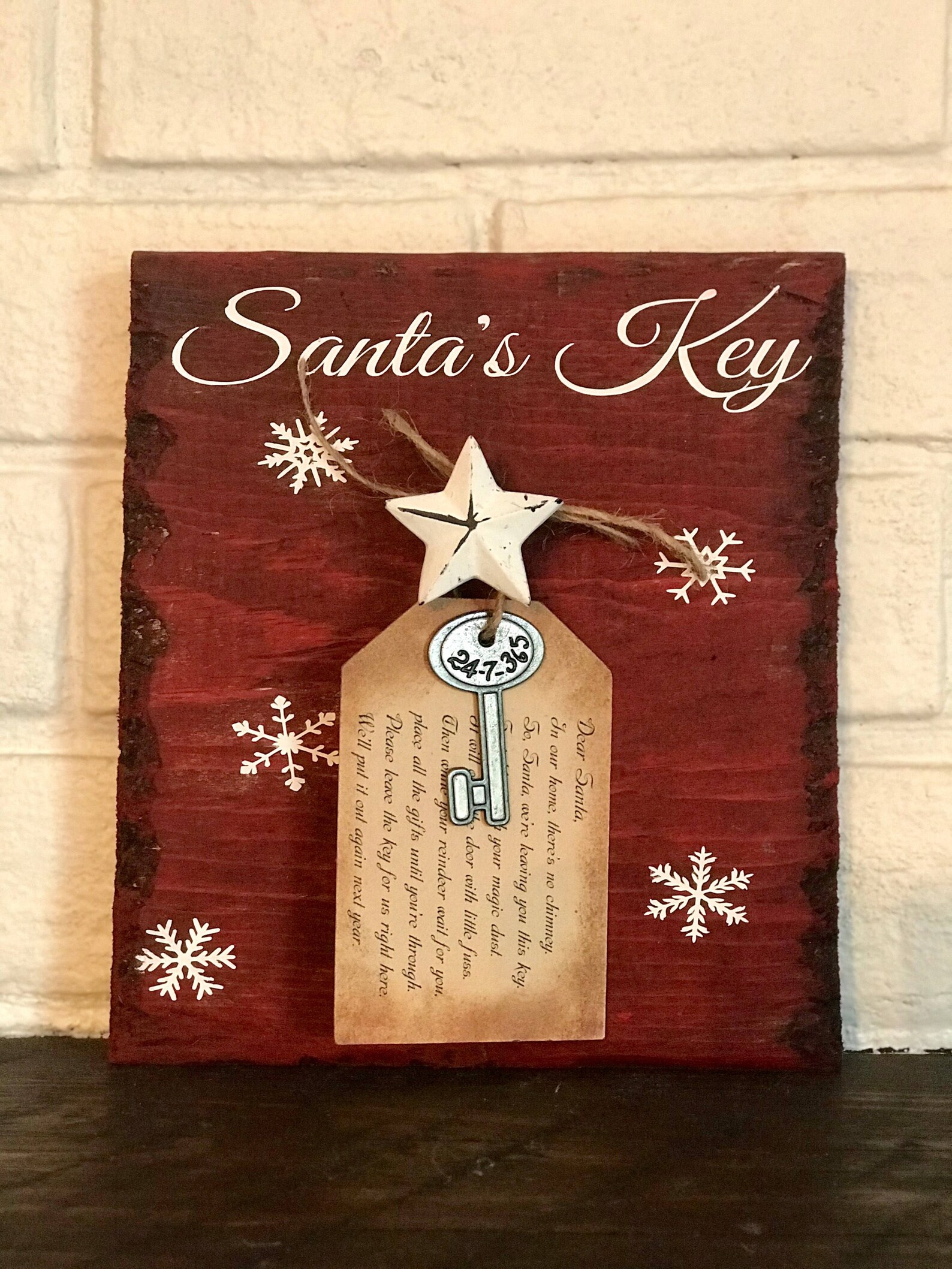 Santa Magic Key Sign Santa's Magic Key Sign Christmas - Etsy