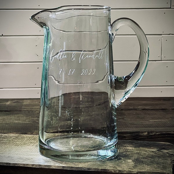 Glass Pitcher - Etsy